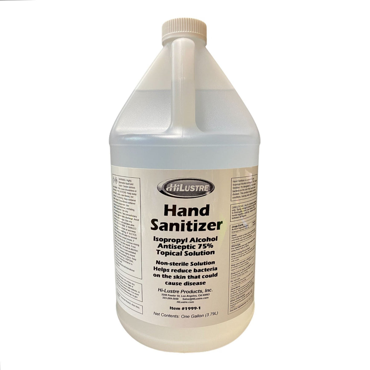 HiLustre Hand Sanitizer Antiseptic 75 Alcohol Solution